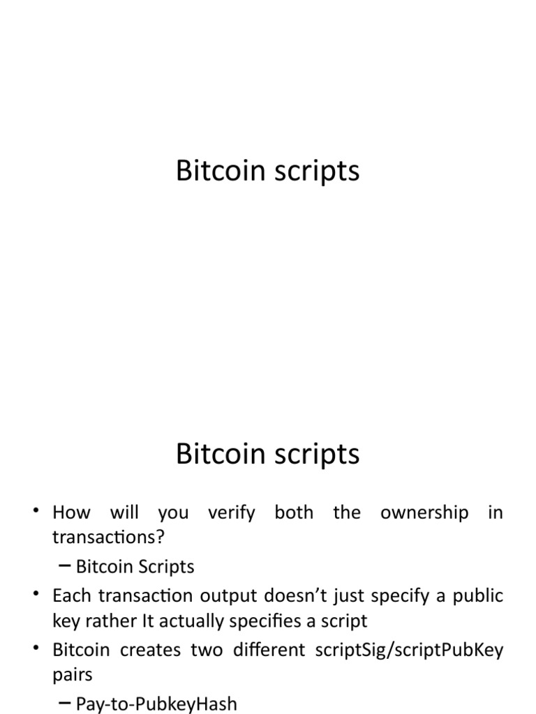 LEC - 17 - Bitcoin Scripts | PDF | Bitcoin | Cryptocurrency