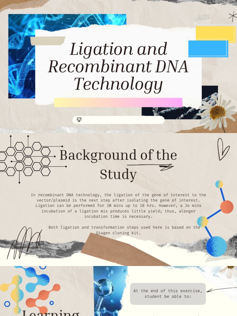 Recombinant DNA Ligation and Transformation | PDF | Transformation ...