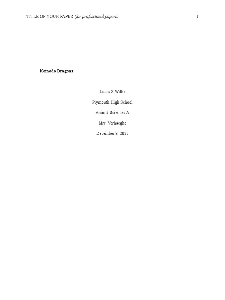 Report Pdf Komodo Dragon Lung