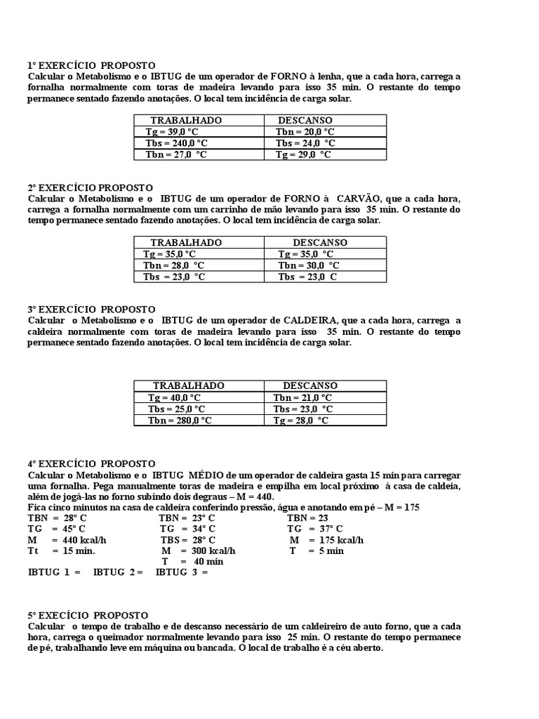 Exercicio Calculo Ibutg | PDF | Tecnologia de energia | Fenômenos de ...