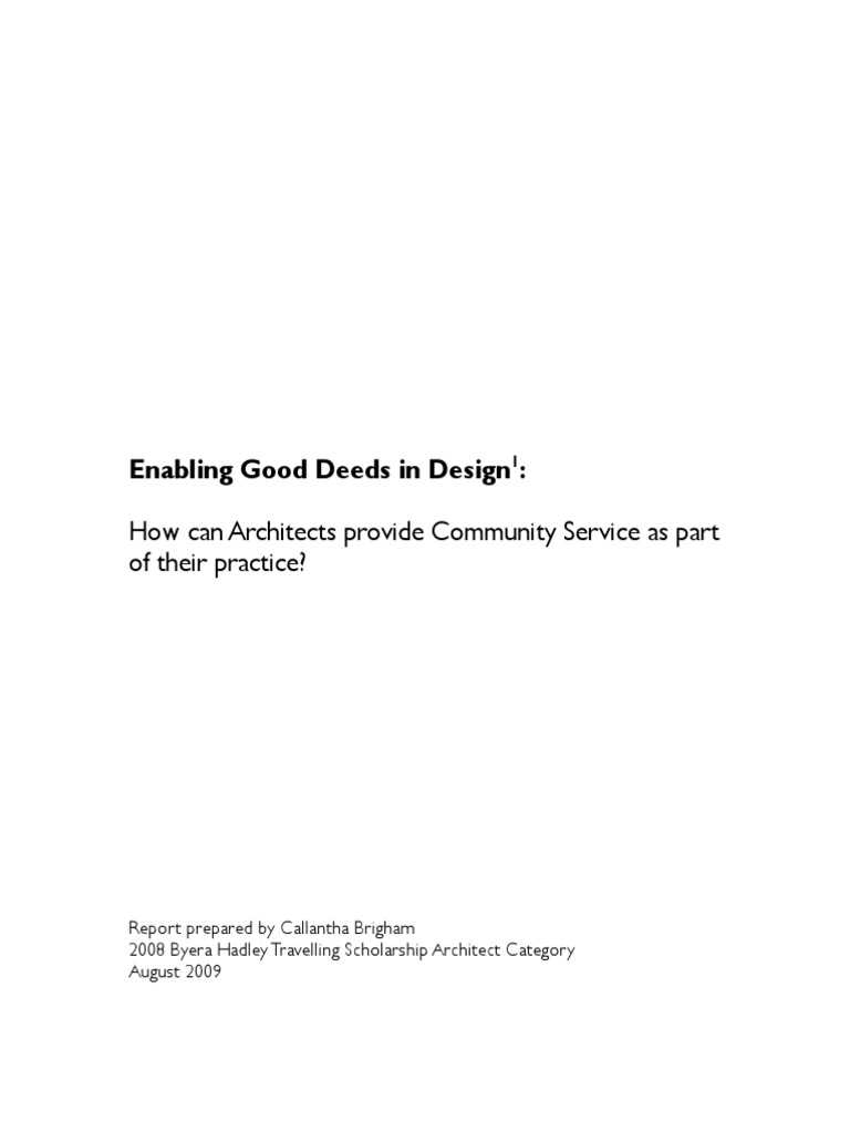 Enabling Good Deeds in Design Report | PDF | Corporate Social ...