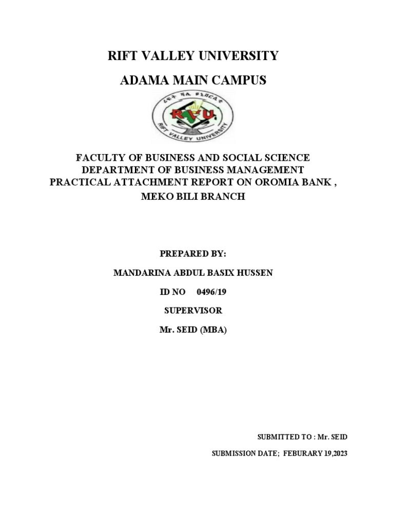 Rift Valley University Adama Main Campus | PDF | Banks | Swot Analysis
