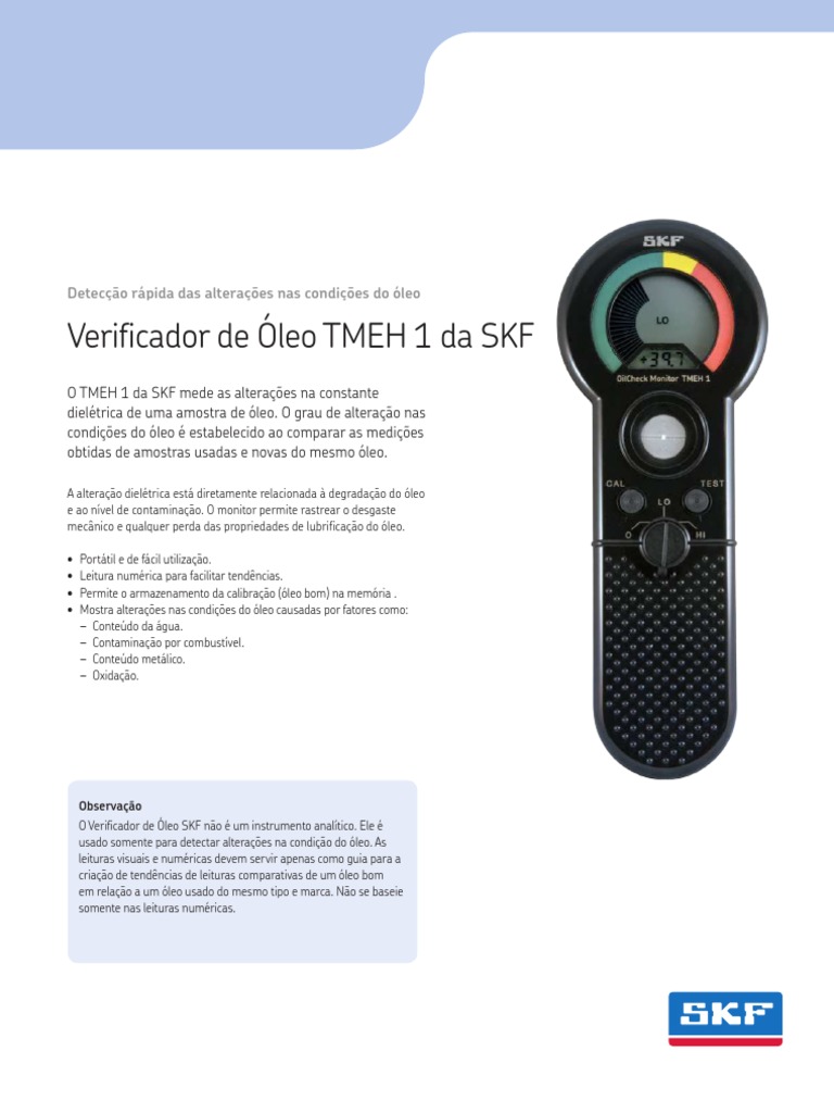 Analisador de Óleo SKF - pdf.01 | PDF