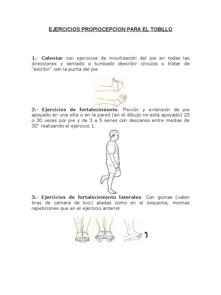 Ejercicios Propiocepcion para El Tobillo | PDF | Salud y bienestar