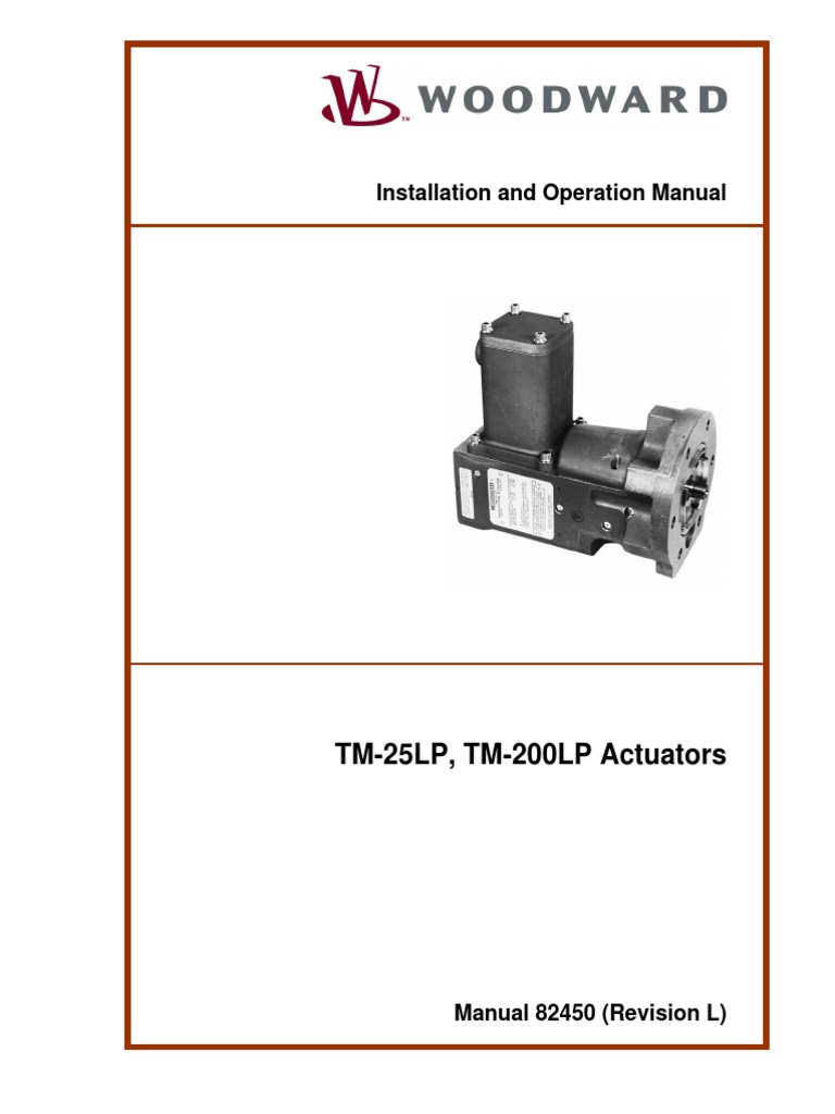 Woodward TM 25 LP TM 200 LP - Technical Manual - en - 2017 | PDF | Actuator | Electric Motor