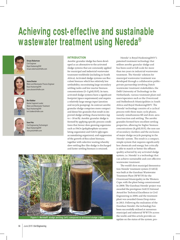 Achieving Cost-Effective and Sustainable Wastewater Treatment Using ...