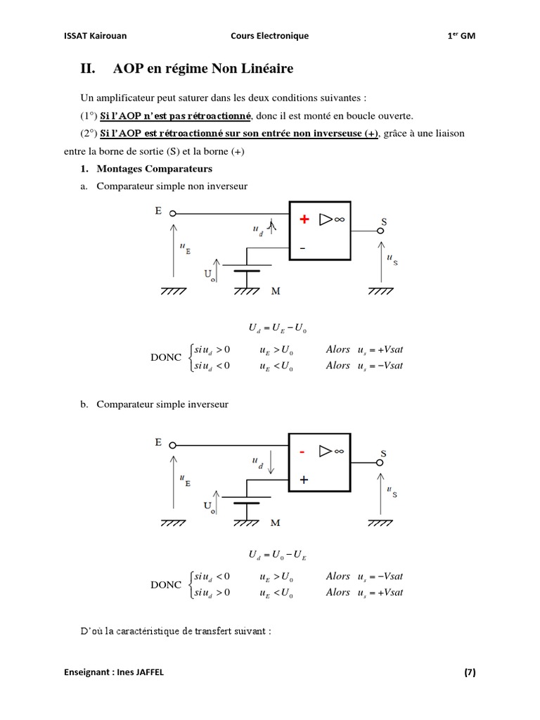 AOP Non Lineaire | PDF | Amplificateur opérationnel | Design électronique