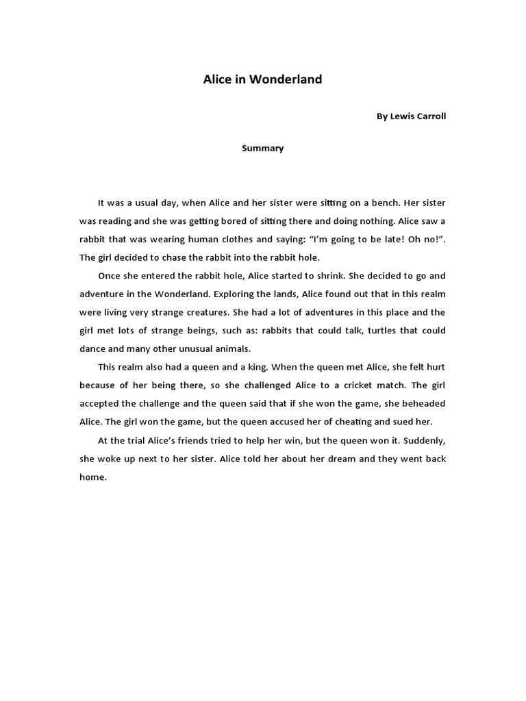 Alice in Wonderland | PDF