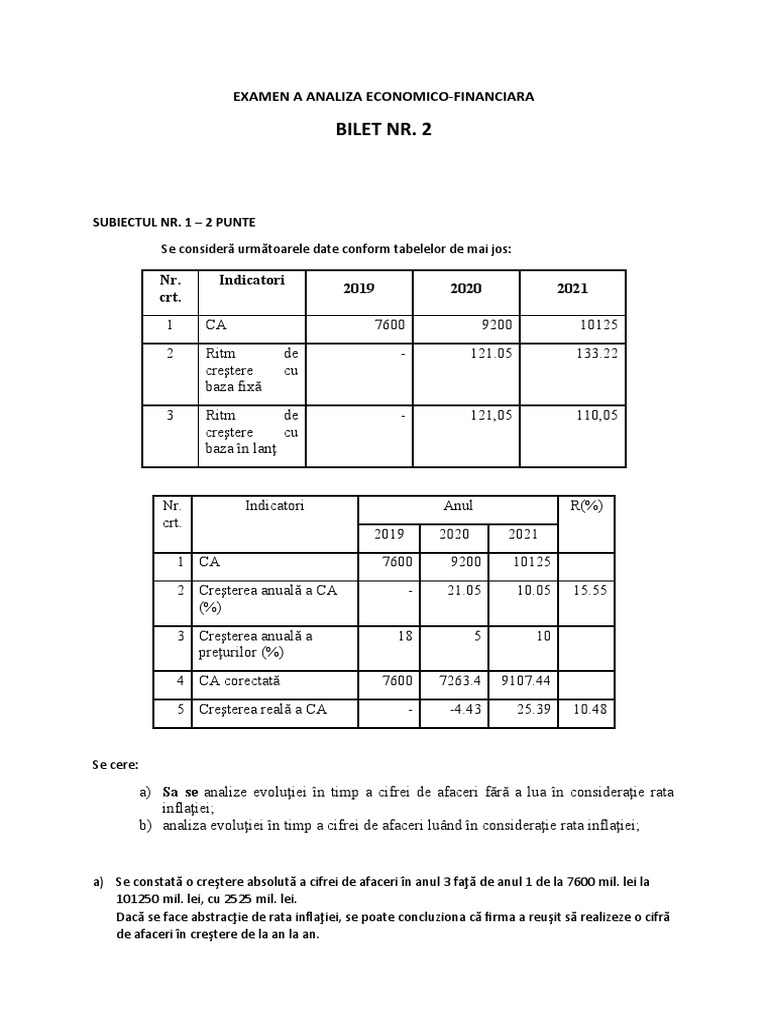 Simulare Examen | PDF