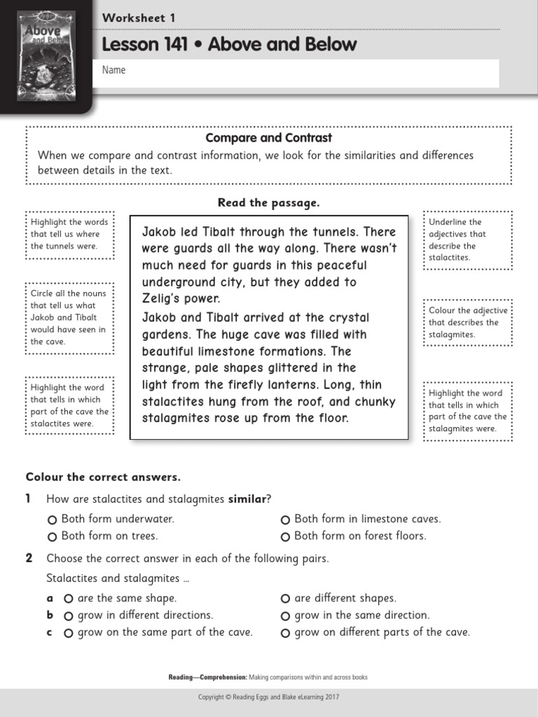 Activity Sheet Comprehension Year 5 Lesson 141 | PDF