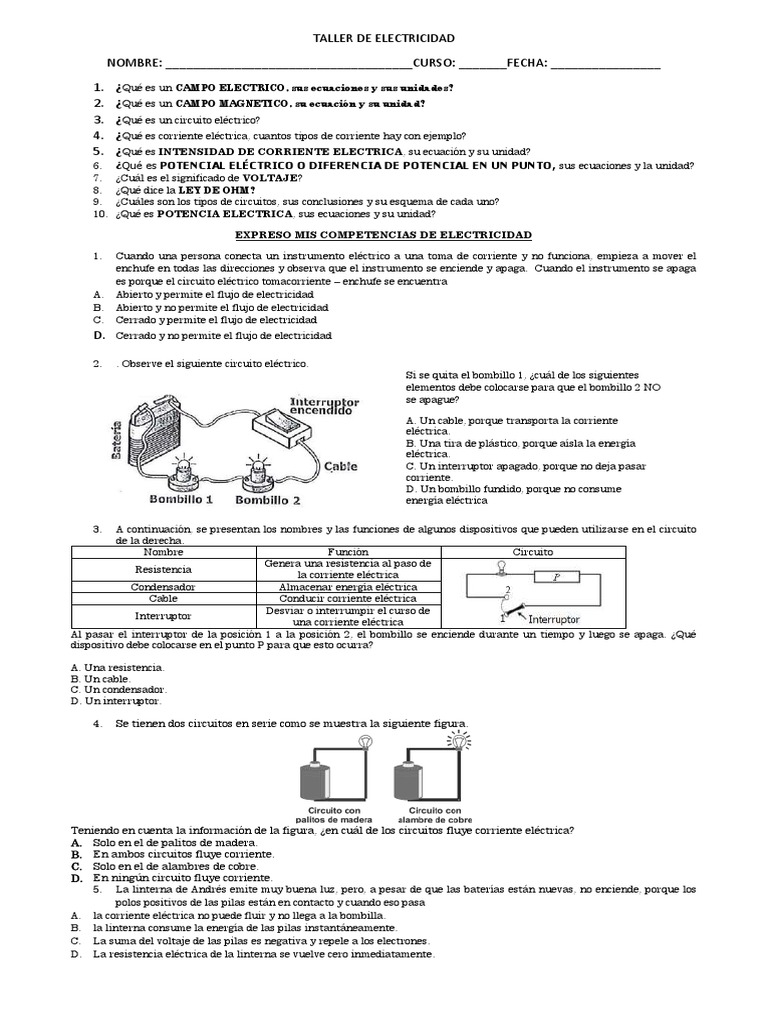 Electricidad de Circuitos | PDF | Corriente eléctrica | Ingenieria ...