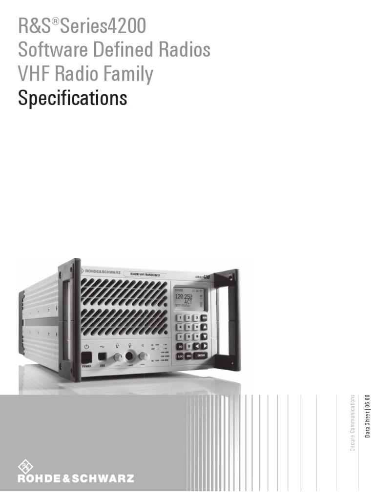 S4200 VHF Specification 5213570022 06 00 PDP 1 en | PDF | Radio | Radio ...