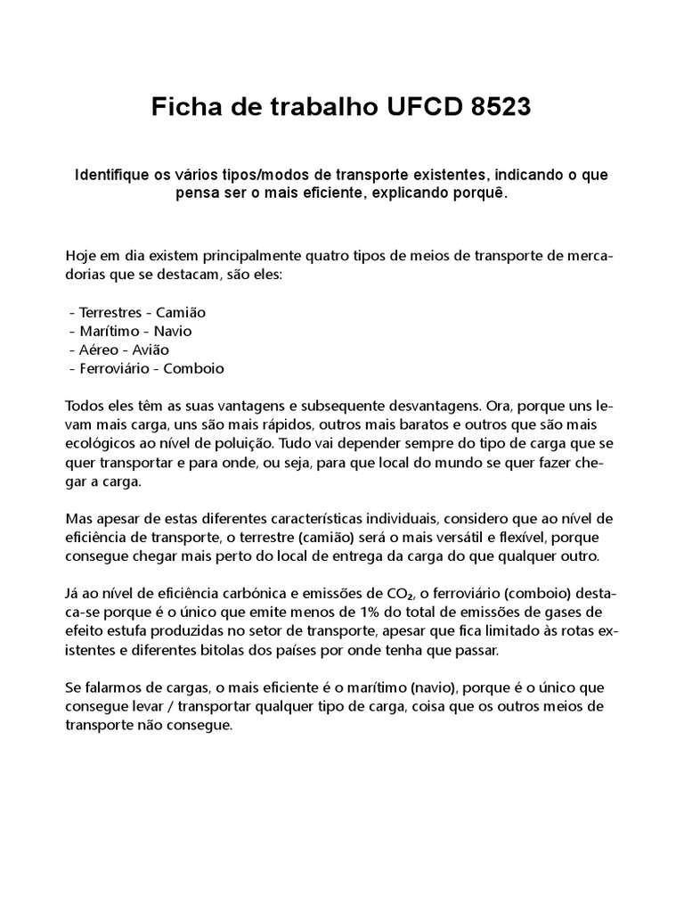 FILIPE FERNANDES - Ficha de Trabalho UFCD 8523 | PDF