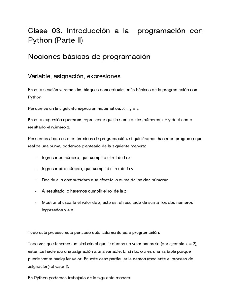 Clase 03. Introducción A La Programación Con Python (Parte II) - Epistemologia de La Economia | PDF