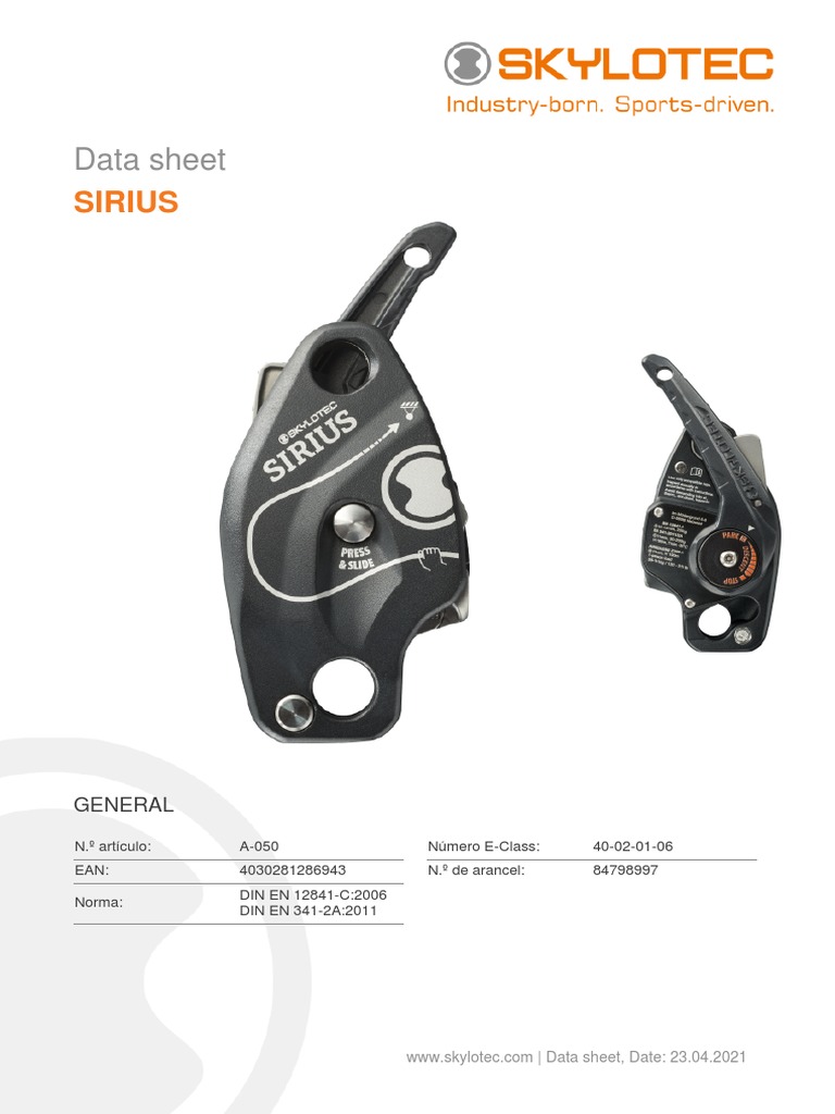 Ficha de Datos Sirius | PDF