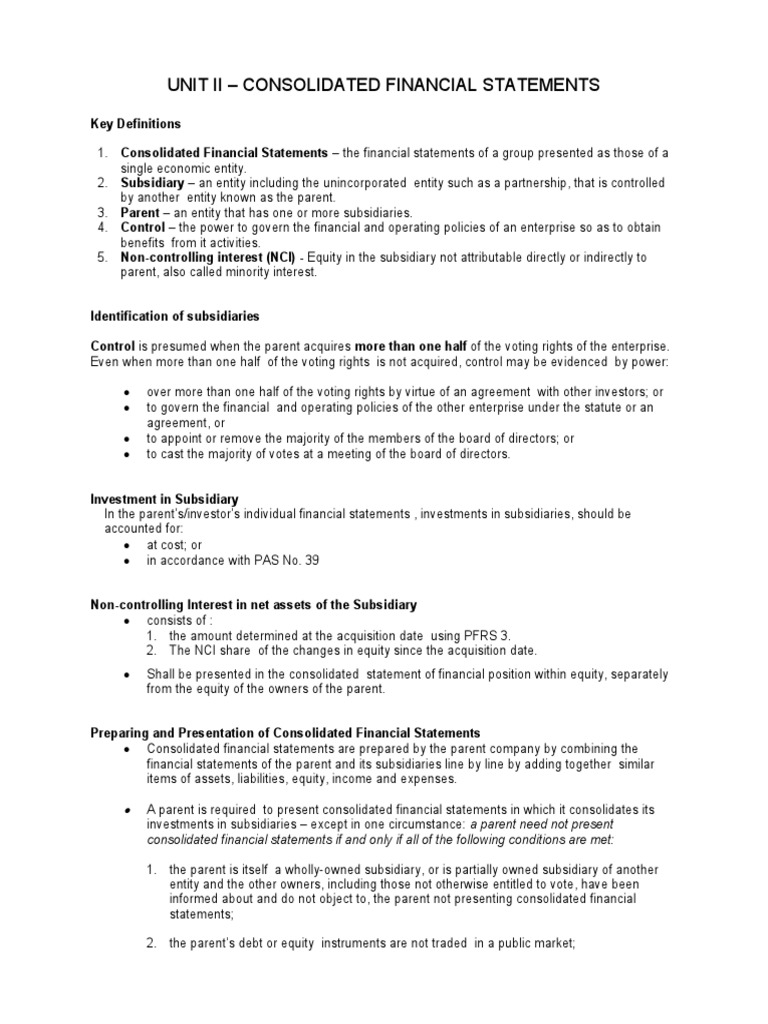 Understanding Consolidated Financial Statements | PDF | Book Value ...