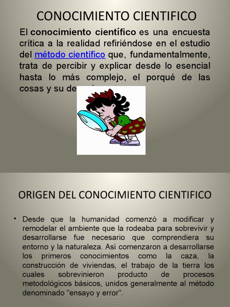 Definición y Tipos de Conocimiento Científico | PDF | Conocimiento ...