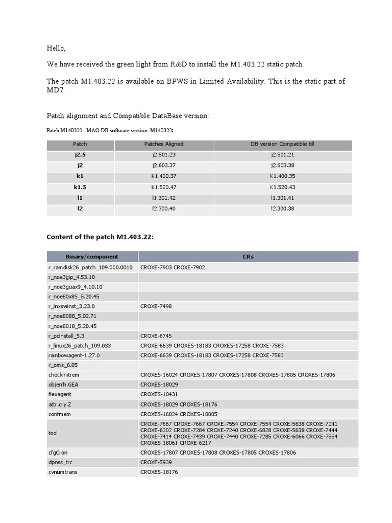Readme M140322 Ed1 | PDF