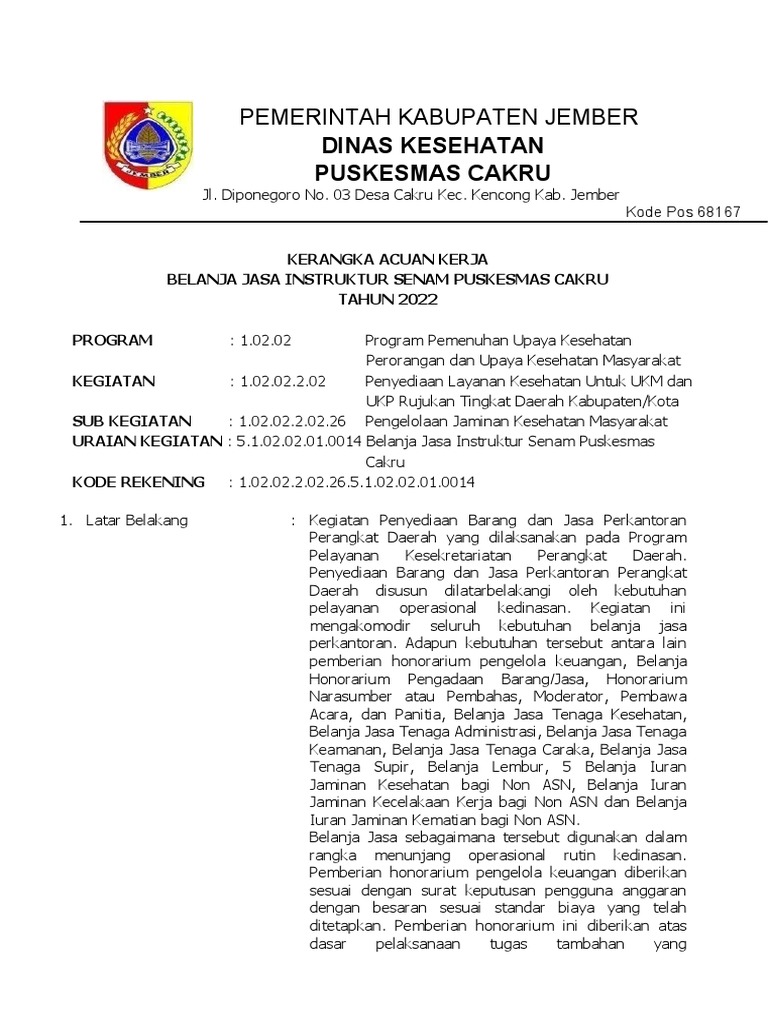 Kak Instruktur Senam | PDF | Bisnis | Pengelolaan Keuangan & Uang