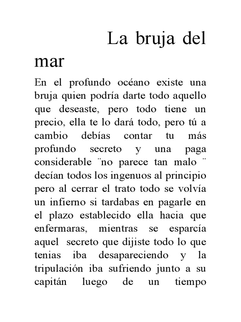 La Bruja Del Mar | PDF