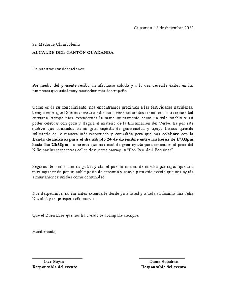 Oficio para La Banda | PDF