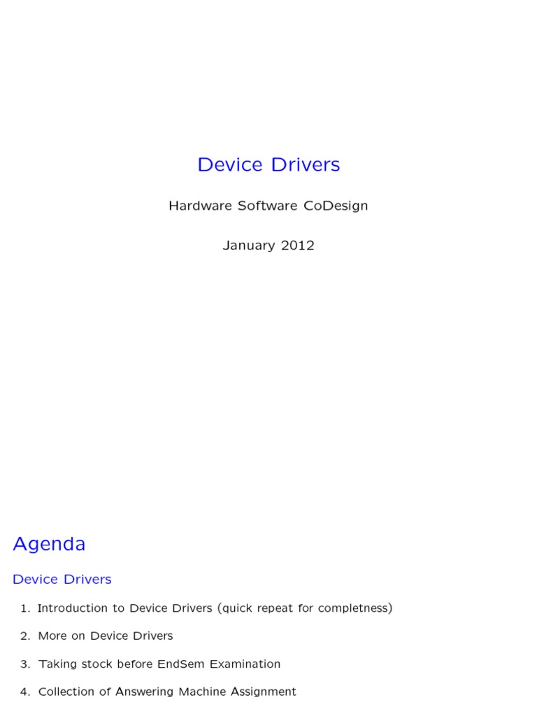 My Lecture15 DeviceDrivers | PDF | Kernel (Operating System) | Device Driver