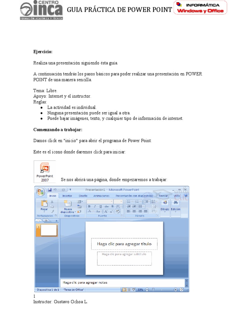 Guia Practica de Power Point | PDF | Microsoft PowerPoint | Ventana (informática)