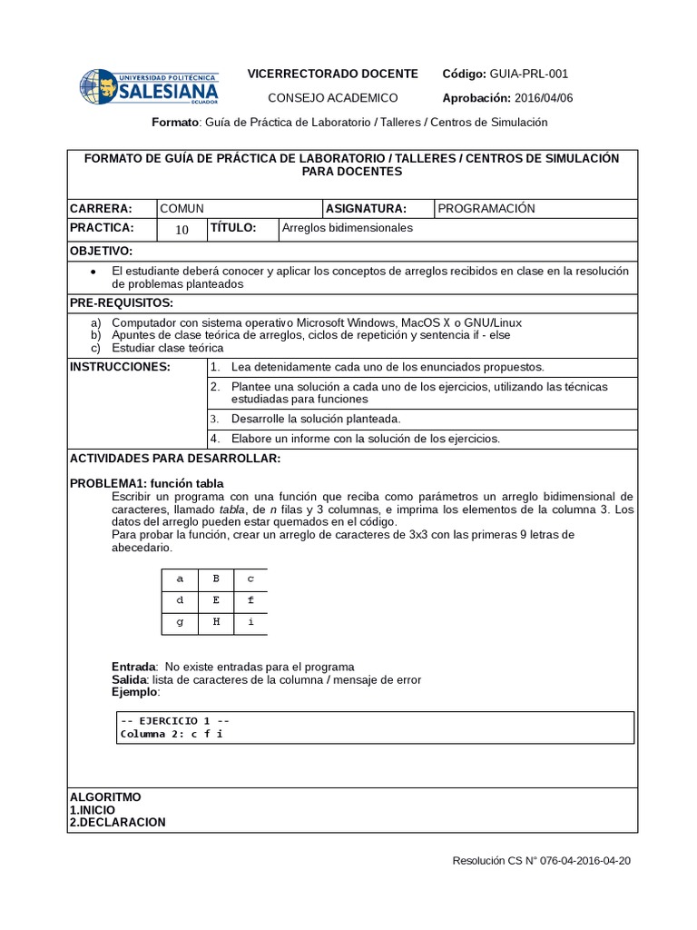 Arrays Bidimensionales Pdf Matriz Matemáticas Programación De Computadoras 