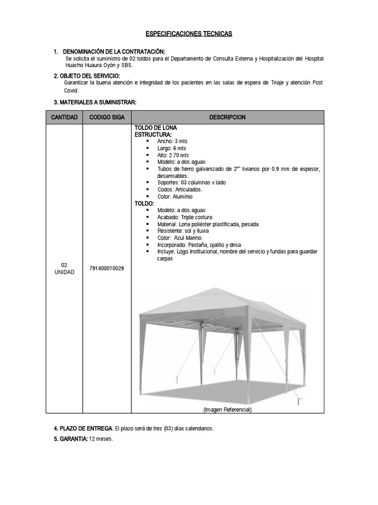 Toldo - Consultorios | PDF