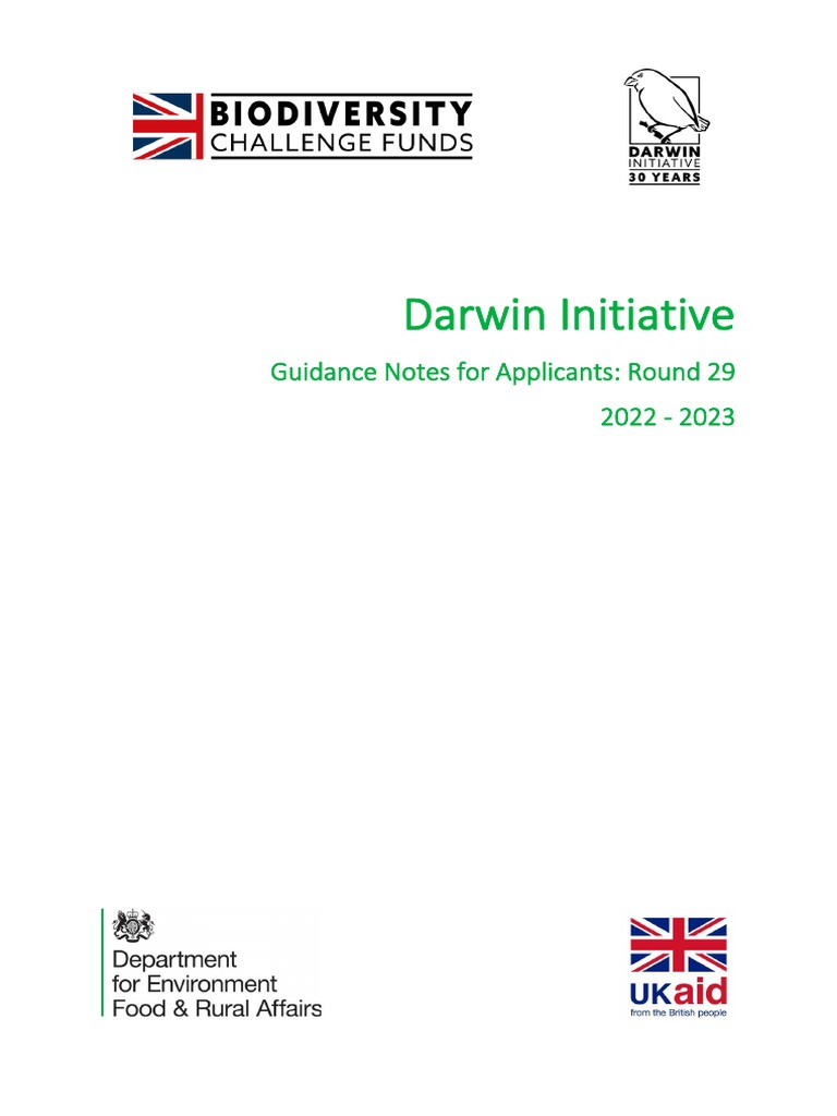 R29 Darwin Initiative Guidance Final - Rev Jul22 | PDF | Biodiversity ...