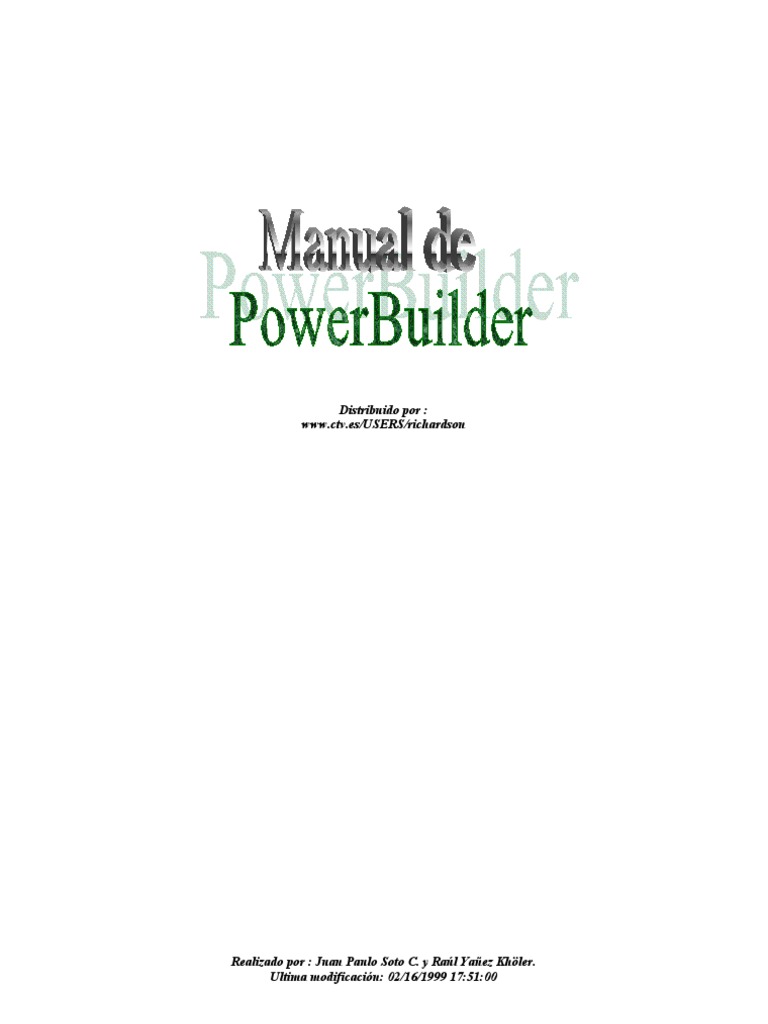 Manual Power Builder | PDF | Ventana (informática) | Tabla (base de datos)