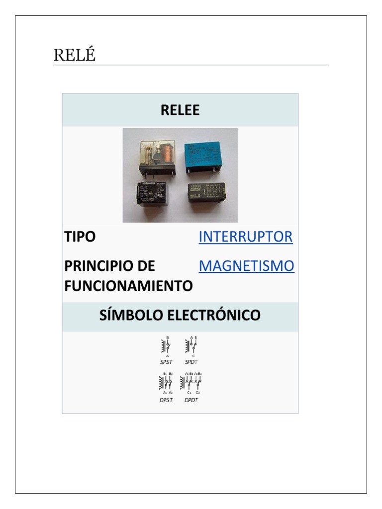 Informacion Del Rele | PDF | Relé | Equipo