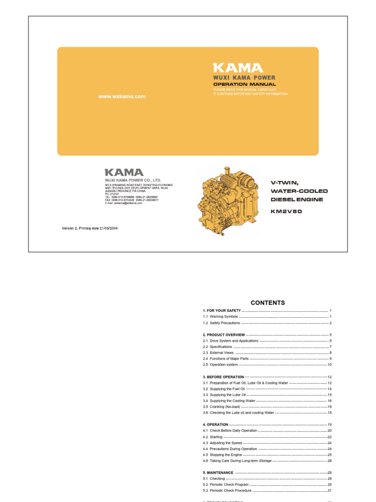 Motores Diesel Kipor km170f km178f km186f Km186fe | PDF | Engines ...