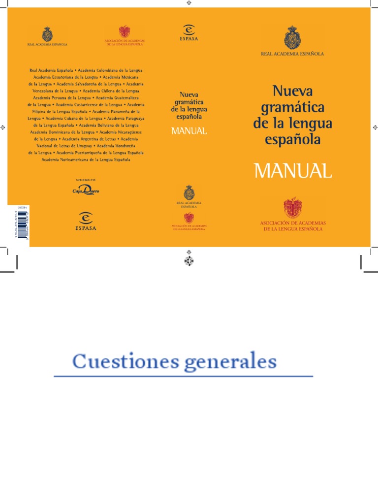 RAE Manual de Gramática Española | PDF | Gramática | Palabra