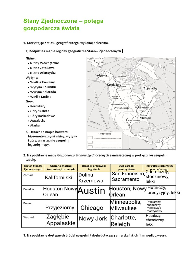 Austin: Stany Zjednoczone - Potęga Gospodarcza Świata | PDF