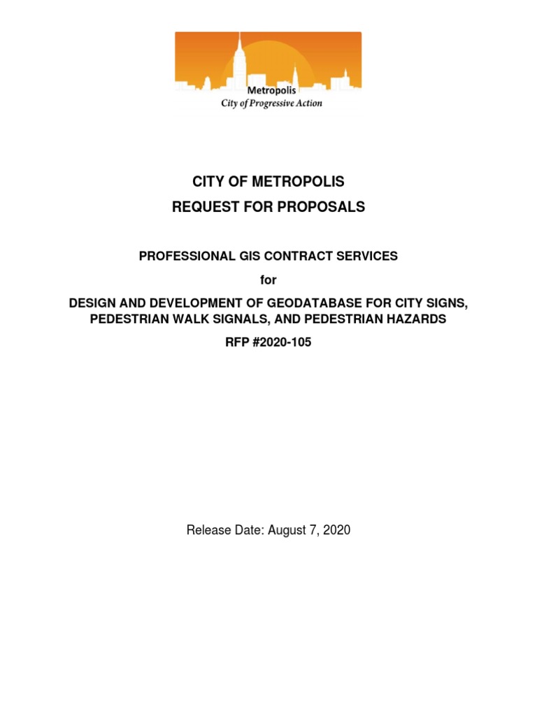 Metropolis RFP Geodatabase Development 2021 | PDF | Arc Gis ...
