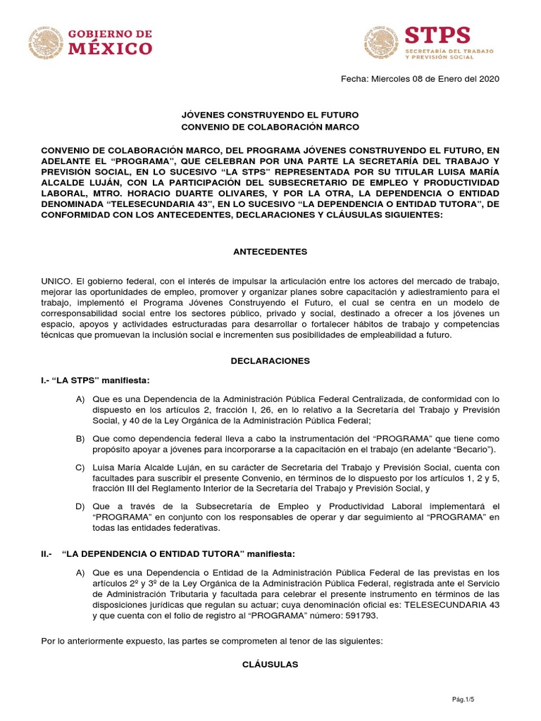 Convenio Empresas | PDF | Administración Pública | México