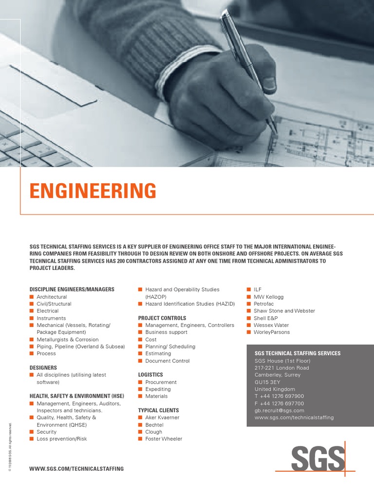 SGS IND TSS Engineering A4 EN 08 | PDF | Engineering | Business