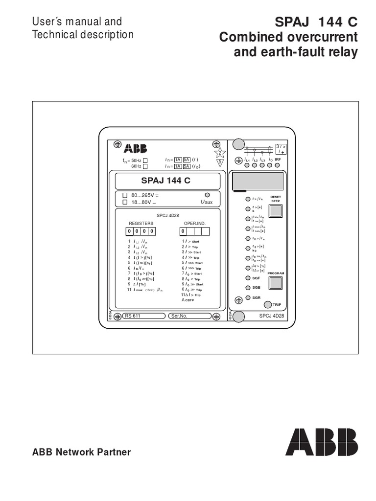 SPAJ 144 C Relay User Manual | PDF | Relay | Electrical Components