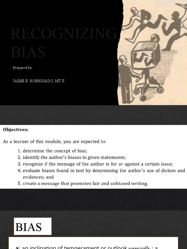 Recognizing Bias | PDF Recognizing Bias | PDF