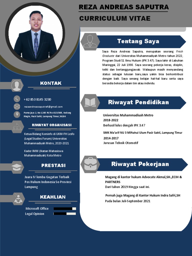 CV Reza Andreas Saputra | PDF