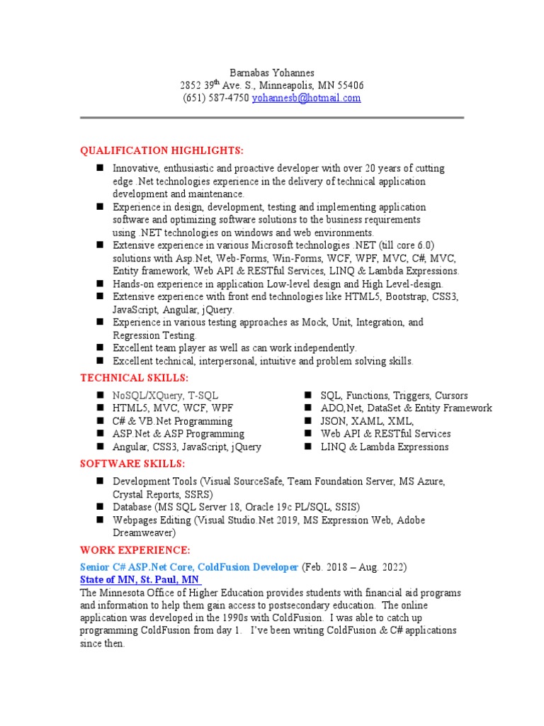 Barnabas Yohannes | PDF | Microsoft Sql Server | Language Integrated Query