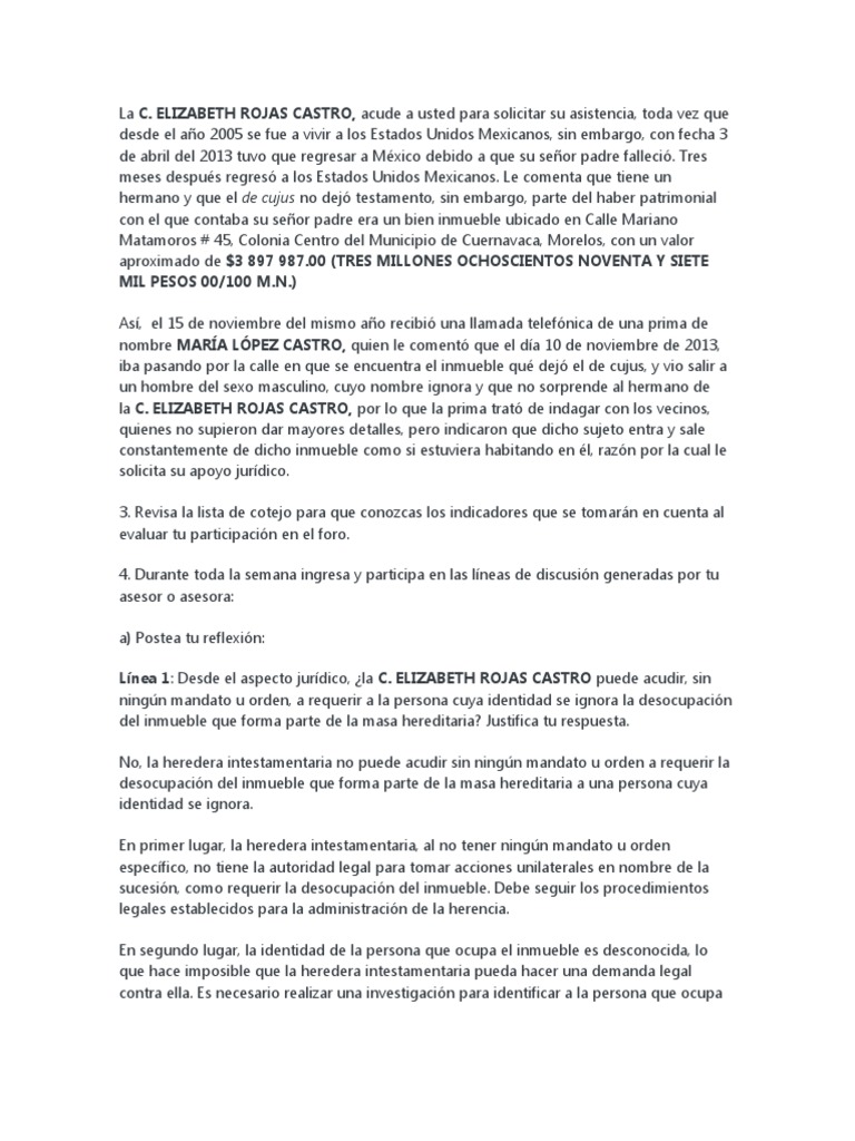 Actividad 1 Casuistica Civil | PDF | Demanda judicial | Ley procesal