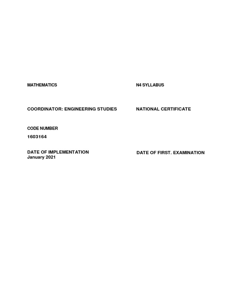 N4 Mathematics | Download Free PDF | Complex Number | Trigonometric Functions