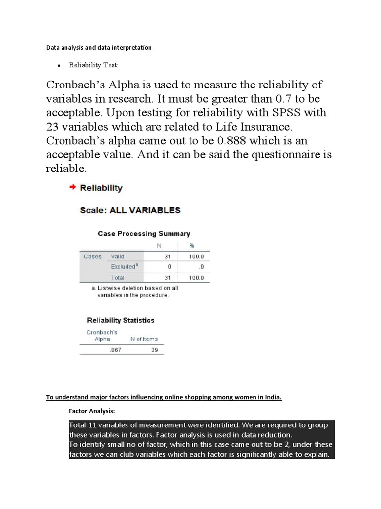 Data Analysis and Data Interpretation | PDF | Sampling (Statistics ...