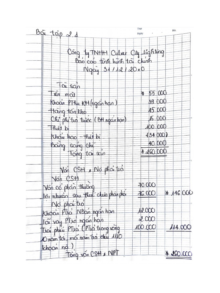 - bài tập KTTC chương 2 | PDF