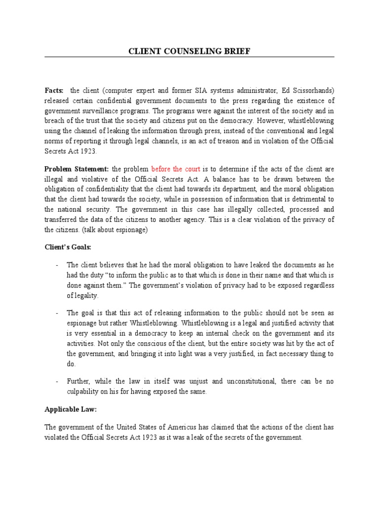 Case Brief | PDF | Privacy | Confidentiality