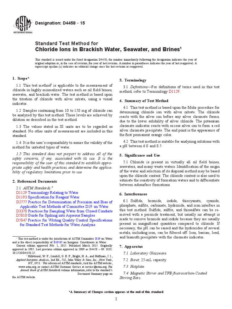 Salinity Testing | PDF | Titration | Chemistry