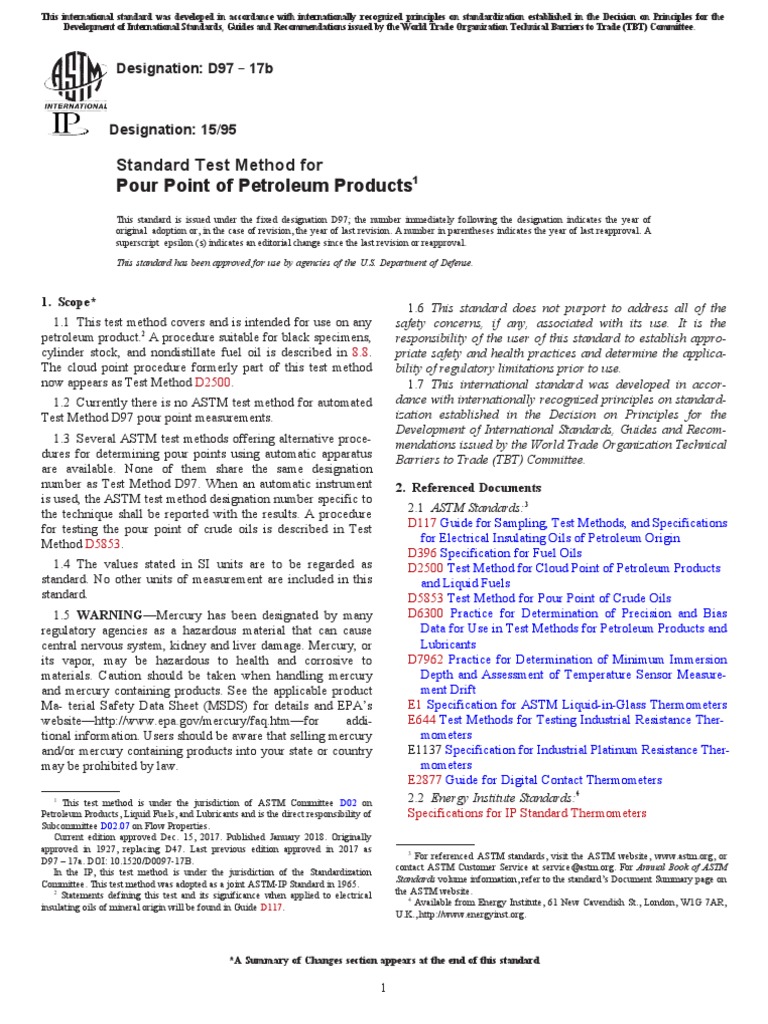 Pour Point Testing | PDF | Thermometer | Ethanol