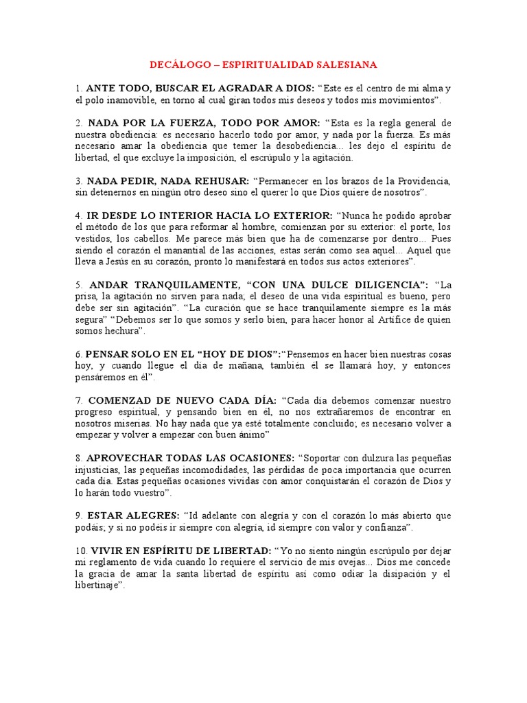 DECÁLOGO | PDF | Amor | Cristo (título)